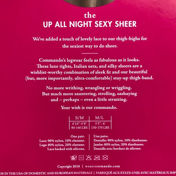 Commando | Accessories | Commando Up All Night Sexy Sheer Thigh Highs ...